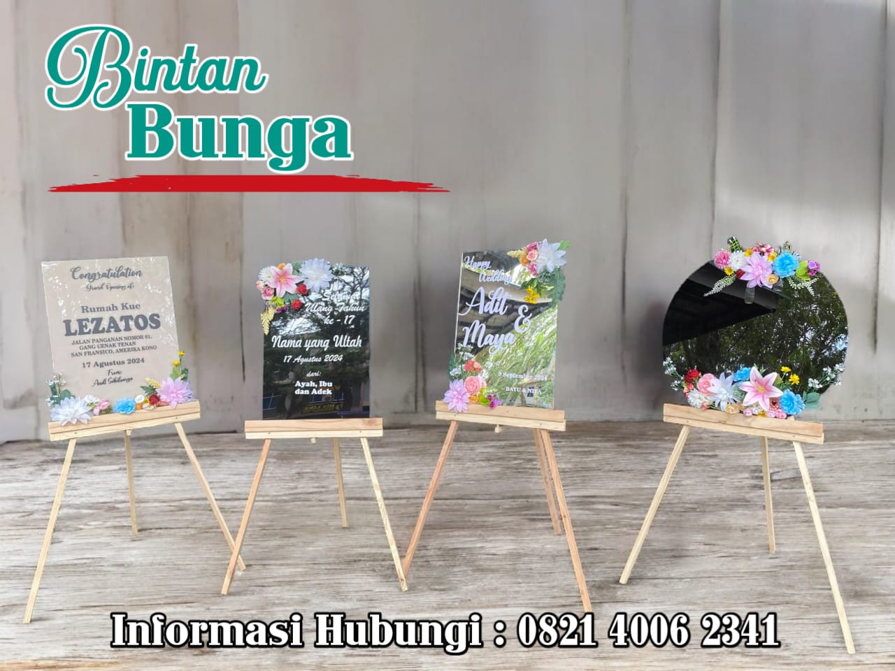 Bintan Bunga Sediakan Beragam Template Papan Bunga Akrilik, Bisa Free ...