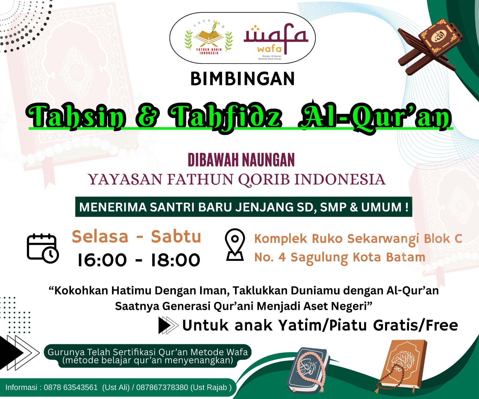 Yayasan Fathun Qorib Indonesia Luncurkan Program Bimbingan Tahsin dan Tahfidz Al-Qur'an - www ...
